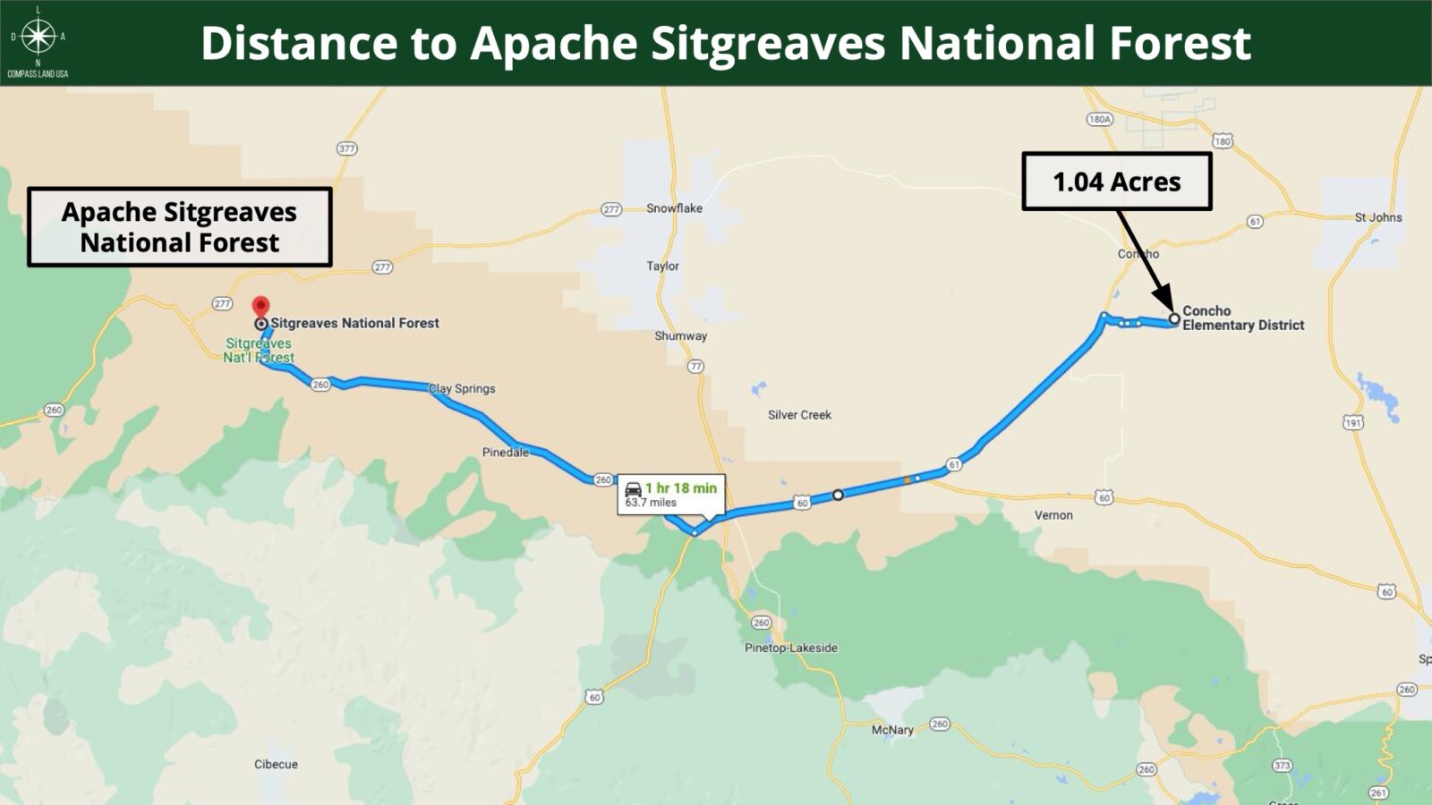 1.04 Acres Land for Sale In Concho Apache County Arizona