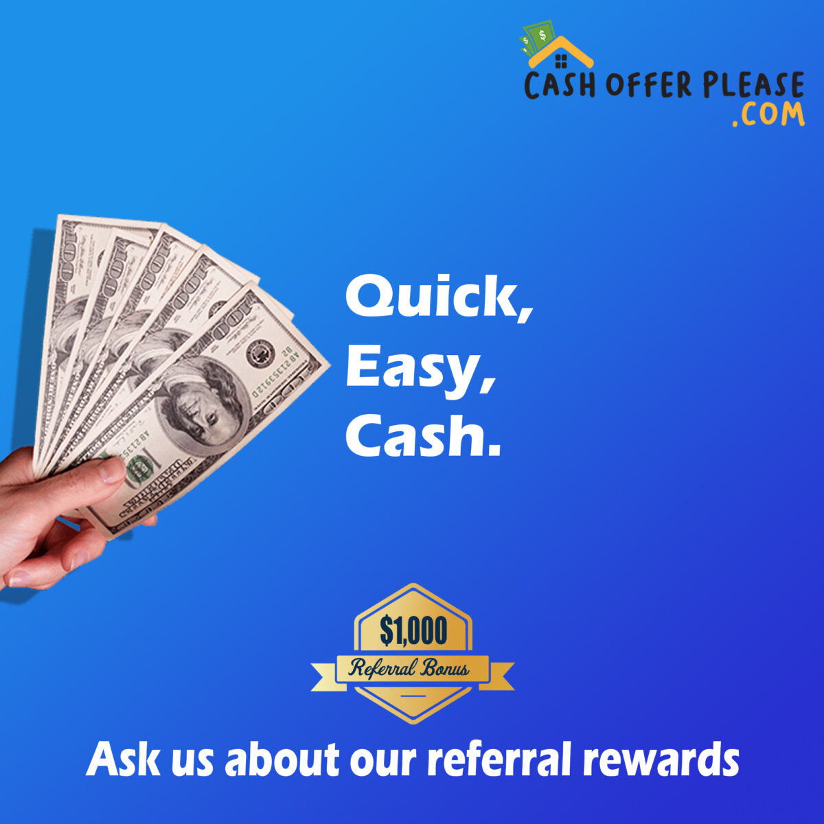 Cash Offer Please™ Is Offering $1,000 Referral Fees For Vacant ...